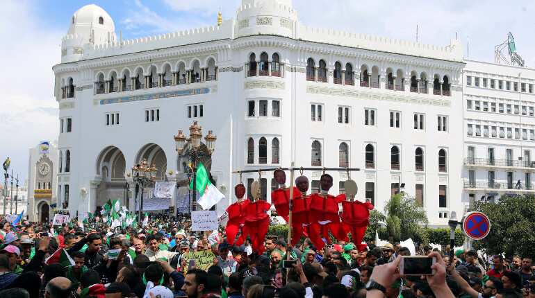 With Bouteflika Gone Hundreds Of Thousands Protest In Algeria To