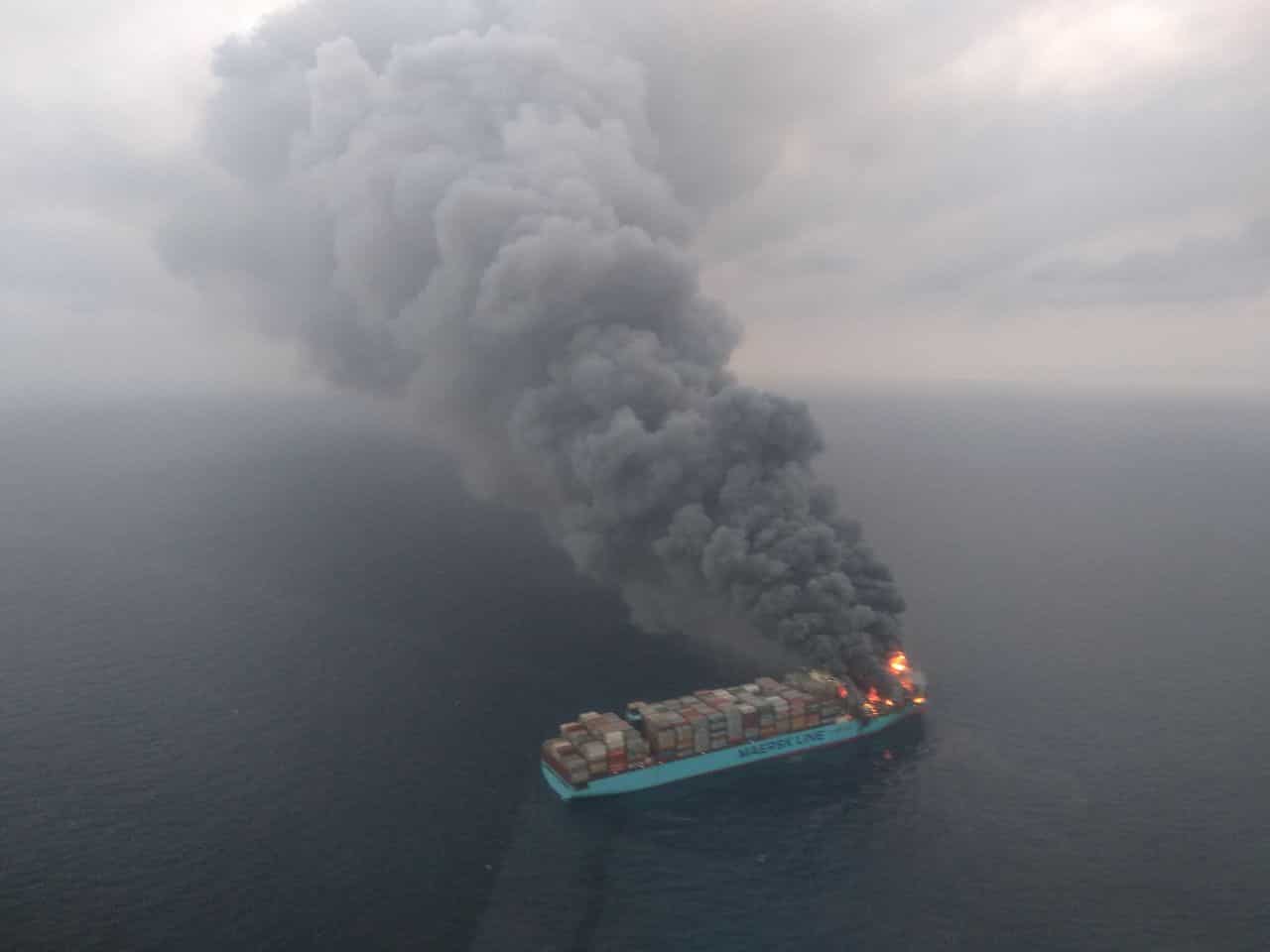 One dead after Maersk Line vessel catches fire in Arabian Sea - India ...