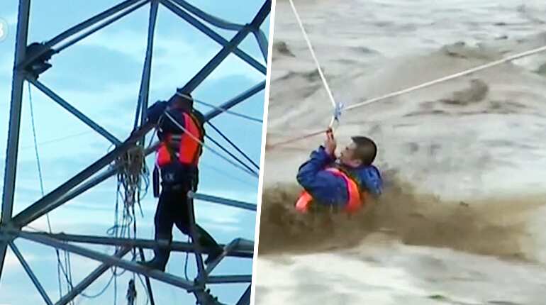 Chinese state television shows dramatic flood and helicopter rescues ...