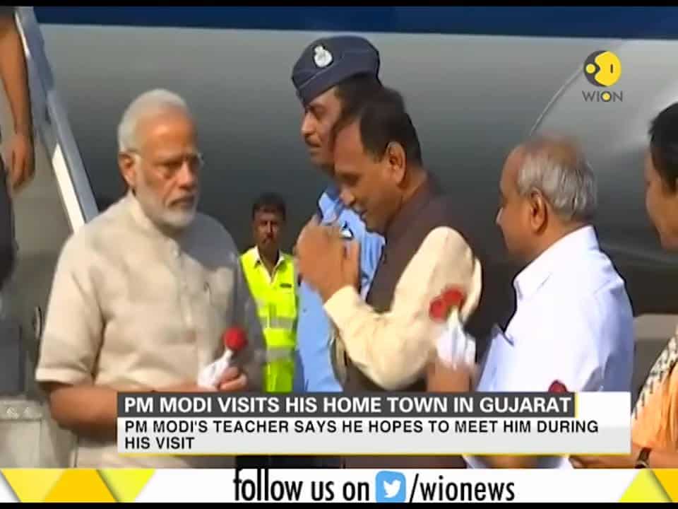 Indian PM Narendra Modi visits his home town in Gujarat - India News News
