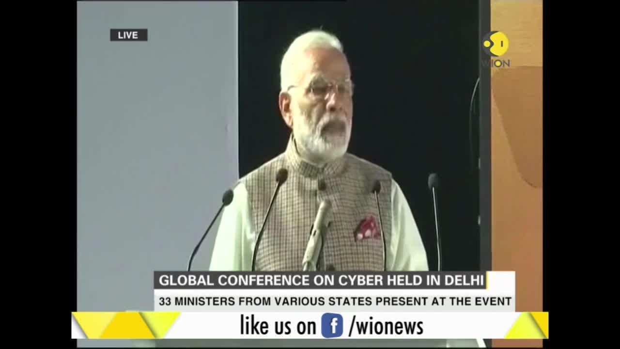 Indian PM Modi speaks at global conference on Cyber in Delhi - World News