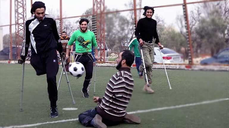 War amputee footballers tackle, shoot, score in rebel-held Syria - Edge ...