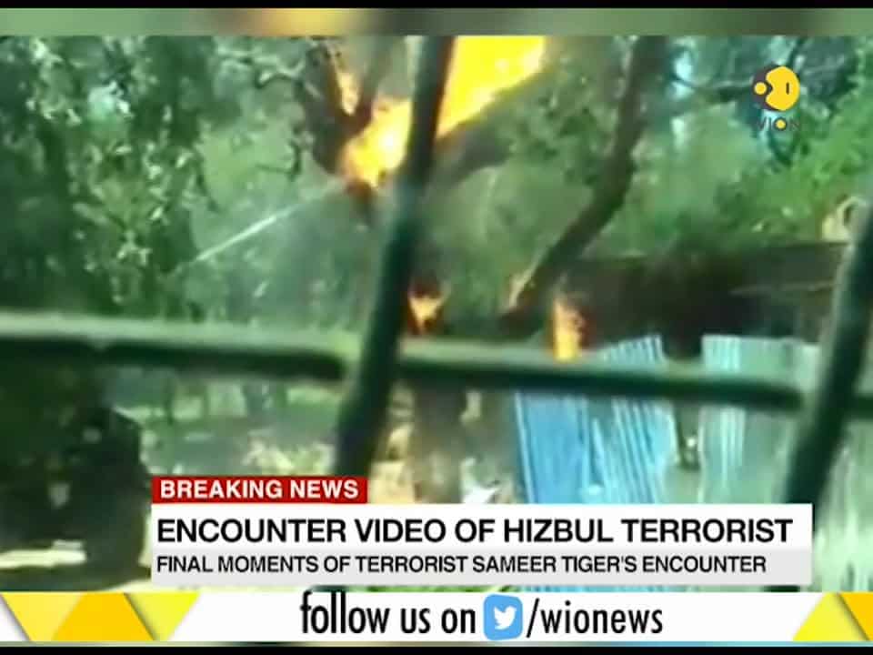 Encounter video of Hizbul terrorist Sameer 'Tiger' surfaced on social ...