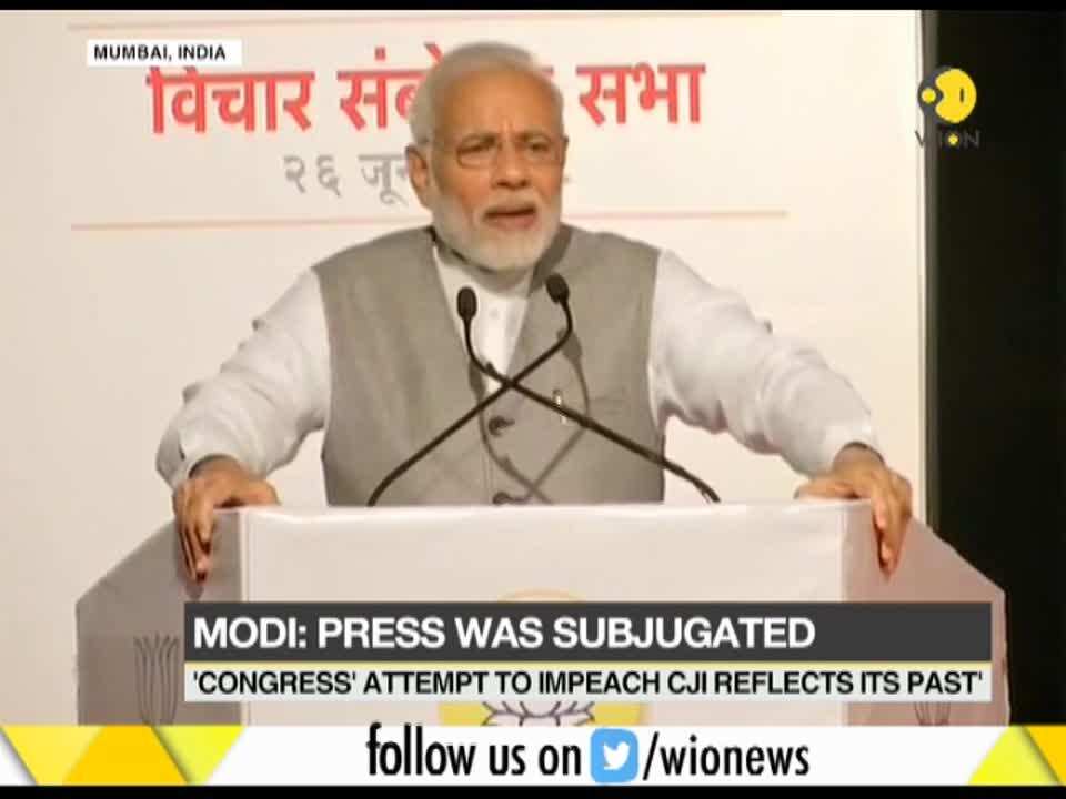 Watch: Prime Minister Narendra Modi slams Congress over Emergency ...