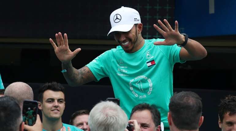 High fives at Mercedes as Hamilton sets sights on six - Sports News