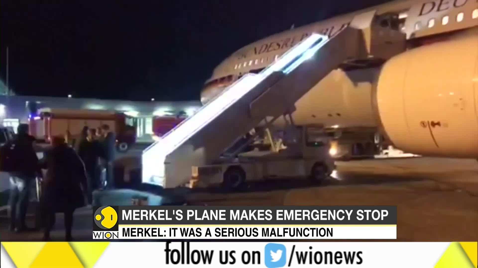Angela Merkel's plane makes emergency stop - World News