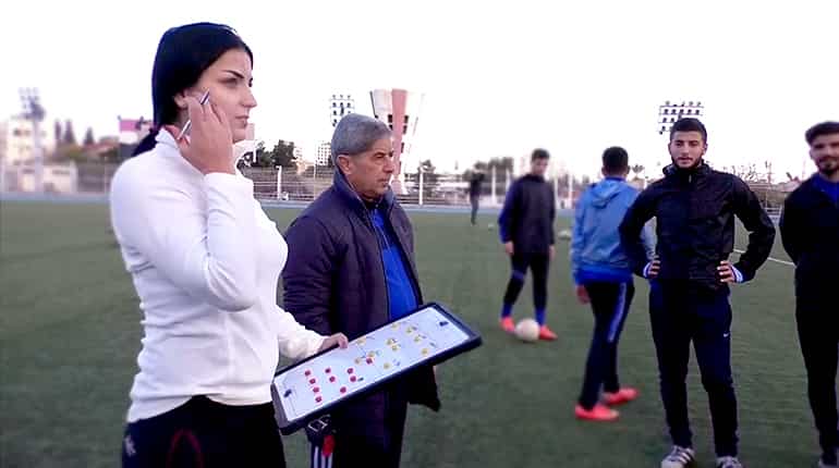 Female soccer coach helping Syrian men's team reach their goal - Sports ...
