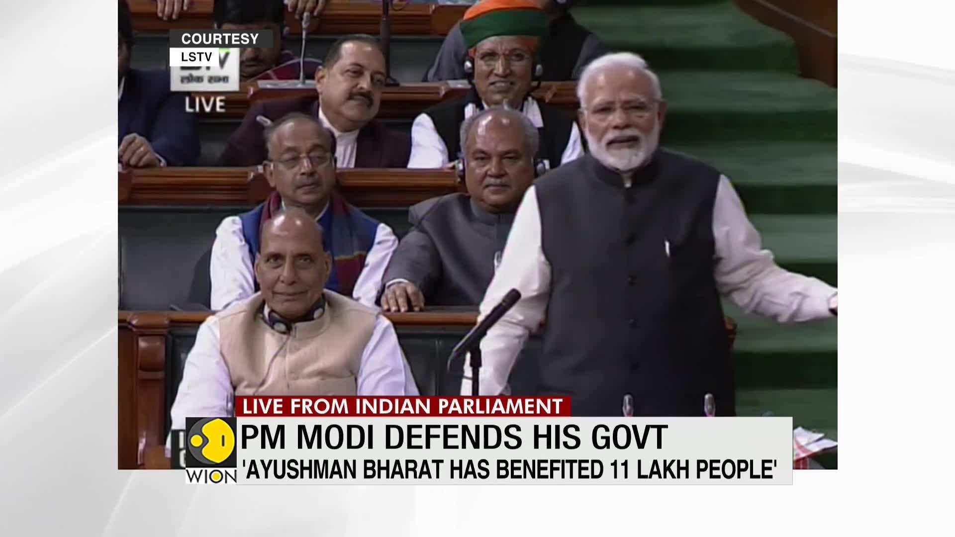 Indian Prime Minister Narendra Modi lists his government's achievements ...