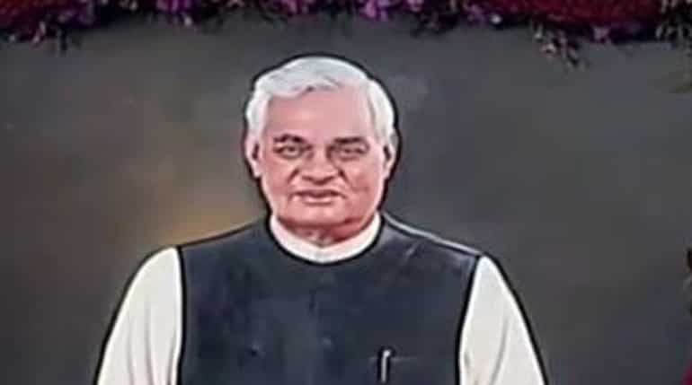 Portrait of former PM Atal Bihari Vajpayee unveiled in Parliament ...