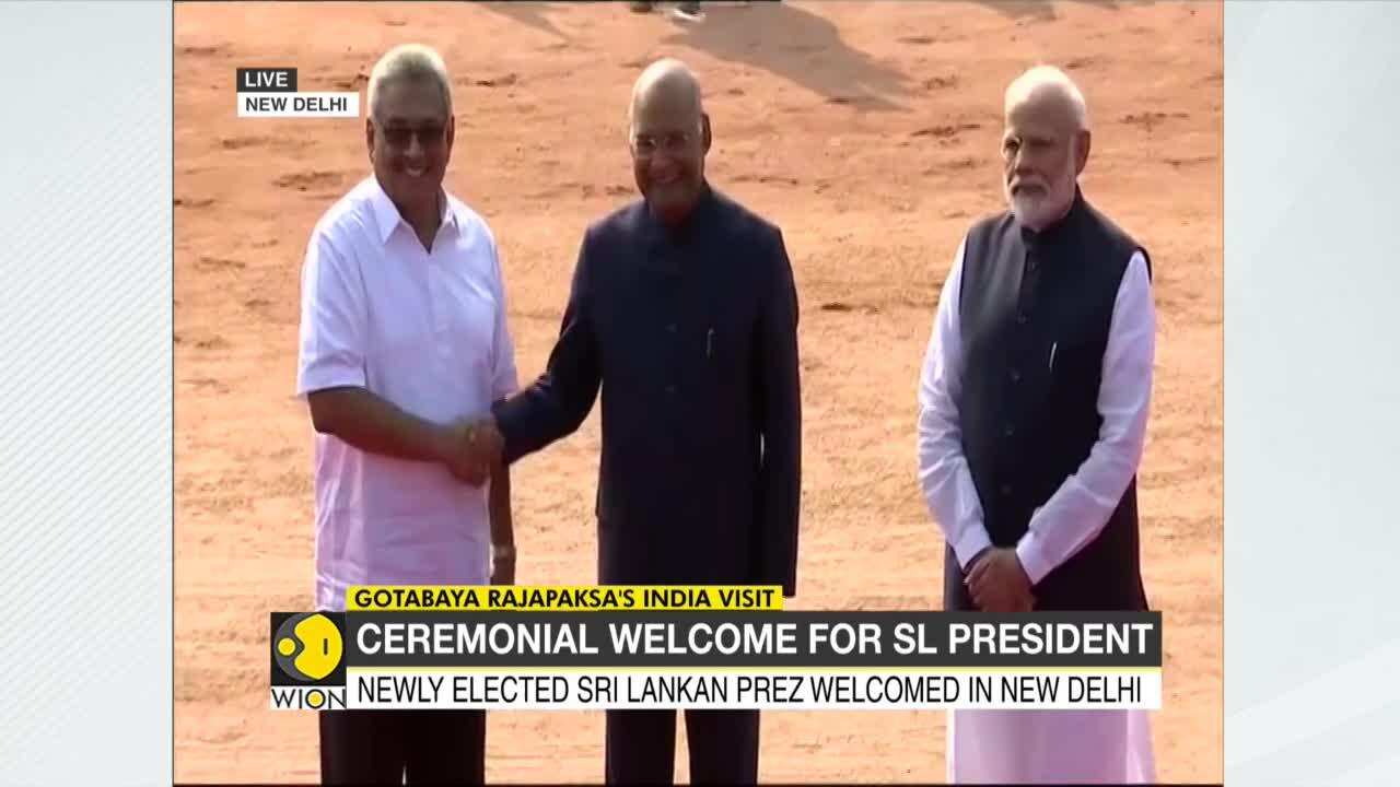 Sri Lankan Prez Gotabaya Rajapaksa receives ceremonial welcome at Rashtrapati Bhawan - India ...