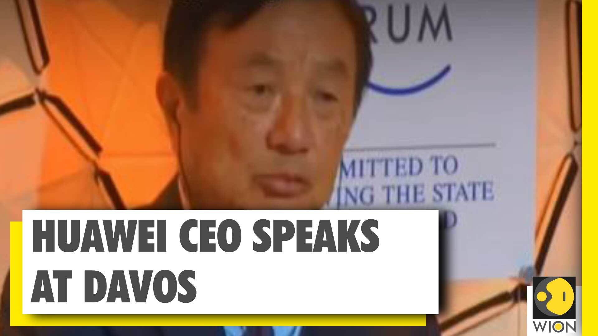 Huawei CEO Ren Zhengfei speaks at Davos - World News