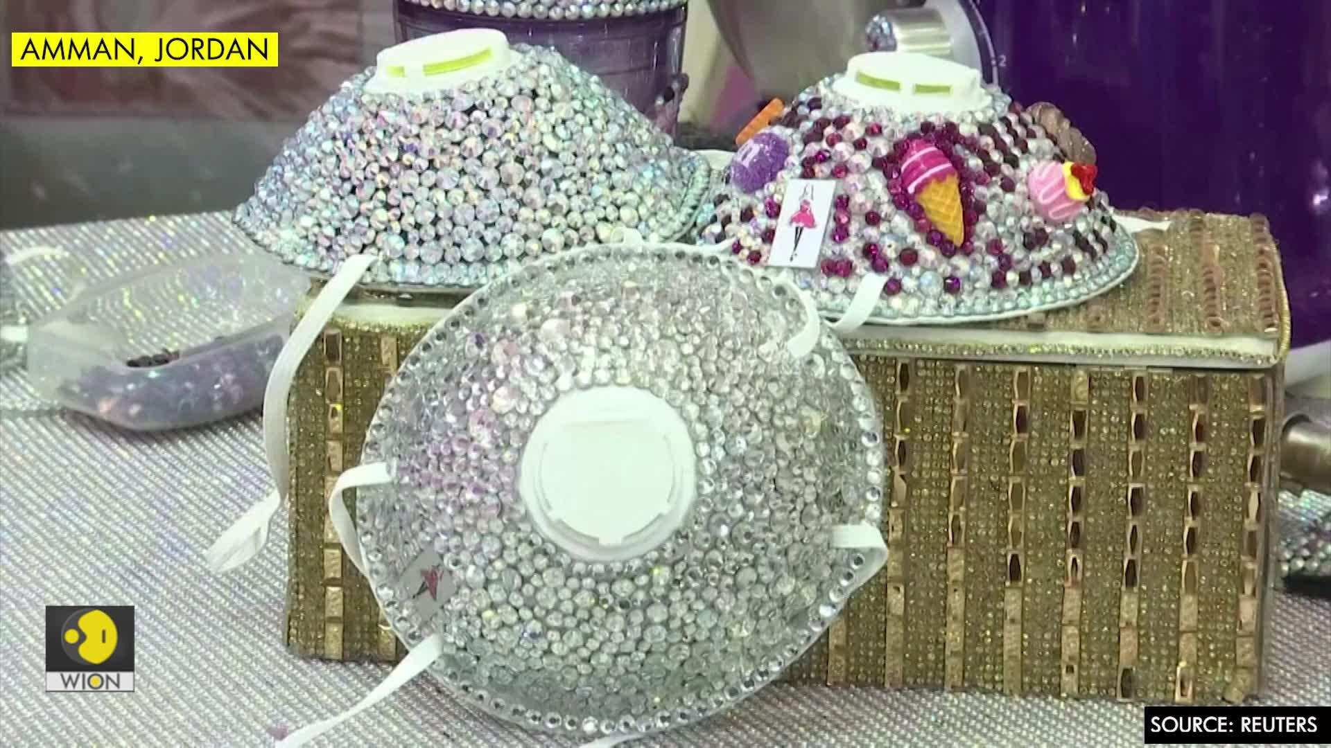A Jordanian designer bedazzles masks to encourage corona safety - Edge News