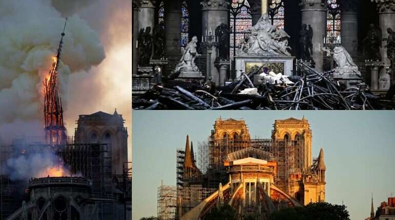 A look back at Notre-Dame Cathedral fire tragedy exactly a year ago ...
