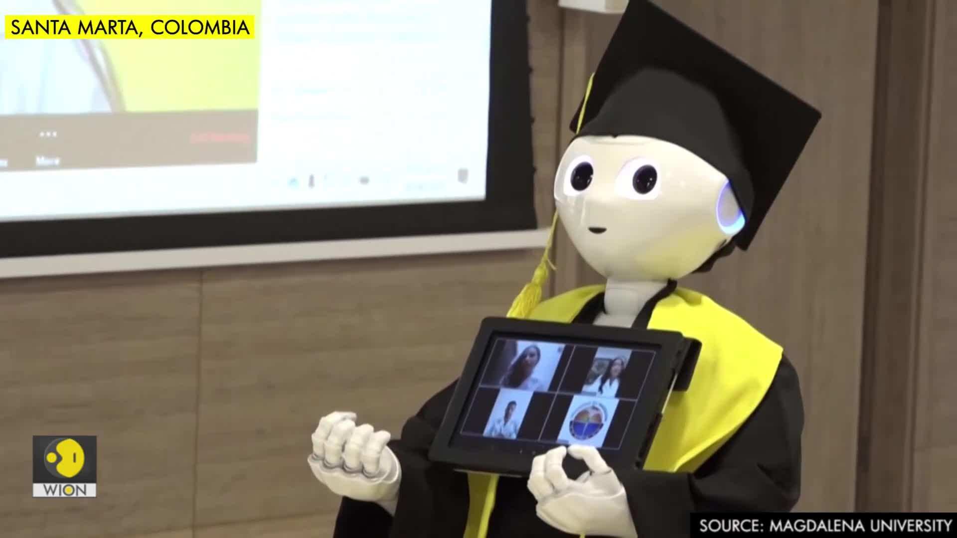 Robot replaces Colombian students at graduation amid coronavirus ...