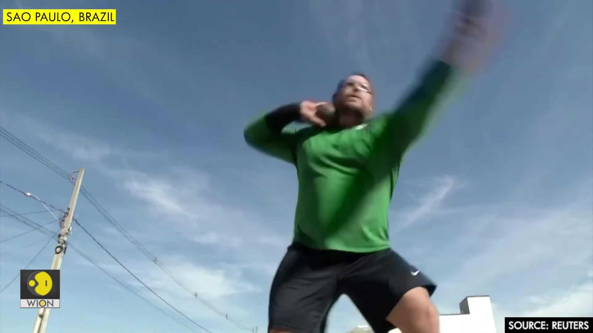 Nothing weighs down Brazil shot putter as he improvises Olympic ...