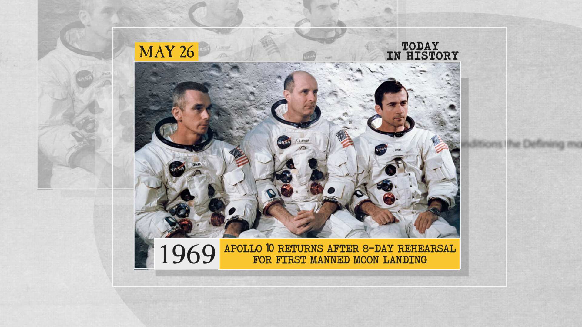 May 26 in history: US President Johnson acquitted, Apollo 10 returns ...