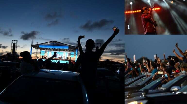 Colombo embraces new normal as people attend drive-in open-air concert ...