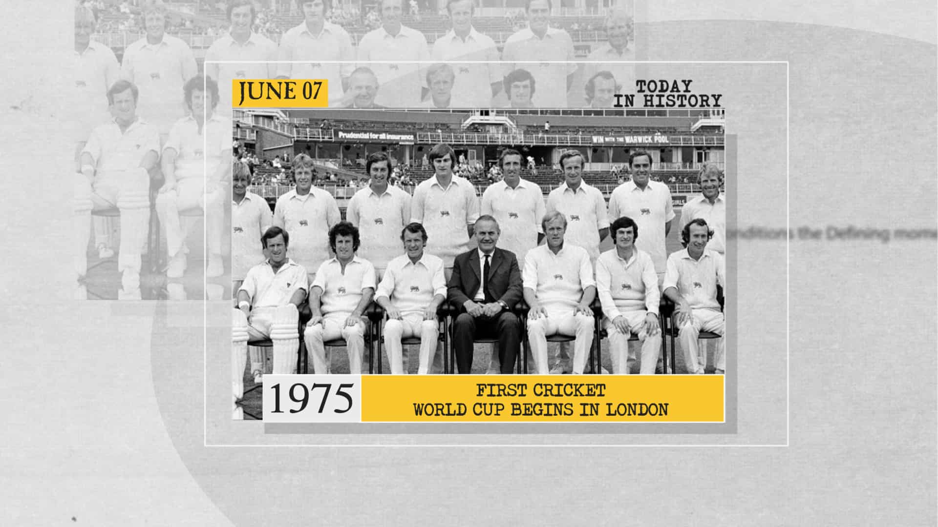 Today in history: First cricket world cup, Israel-Iraq bombing and more ...