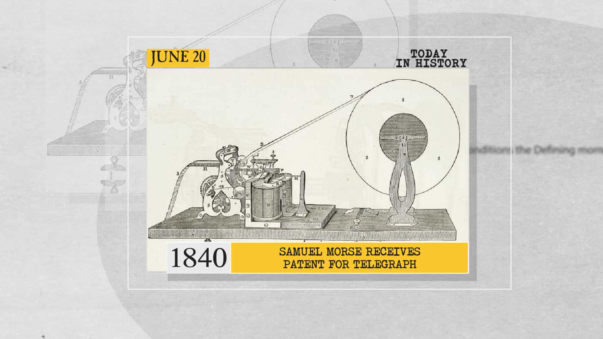 June 20 in history: Patent for telegraph, world's first telephone and ...