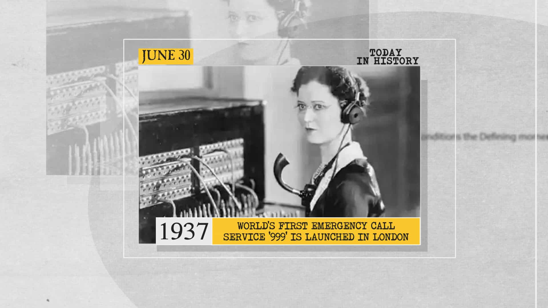 June 30 in history: Launch of first emergency call service, addition of ...