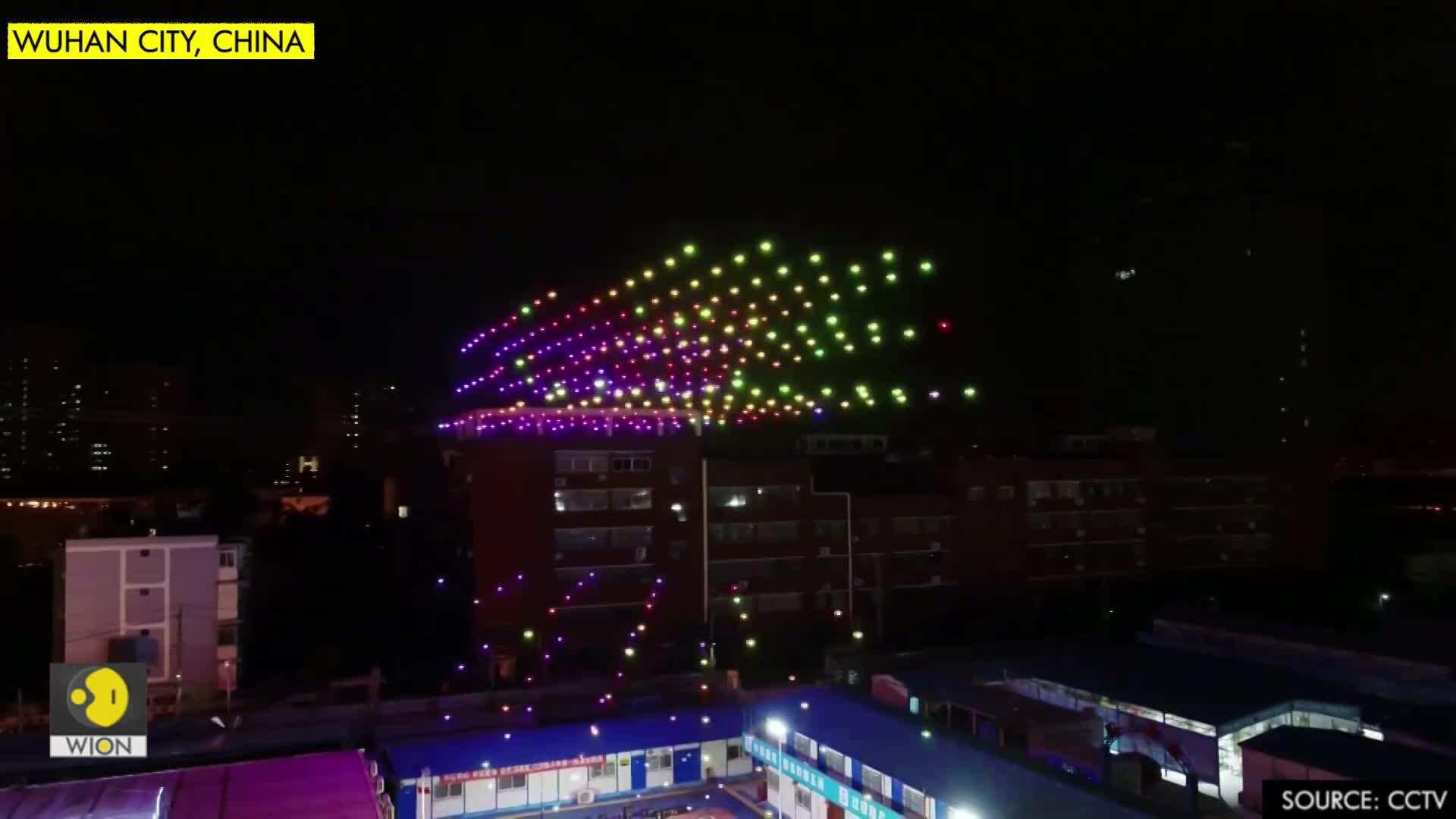 400 drones light up night sky in Wuhan to show respect for locals ...