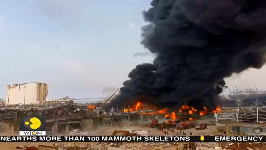 Lebanon: Massive fire erupts in Beirut port area - World News