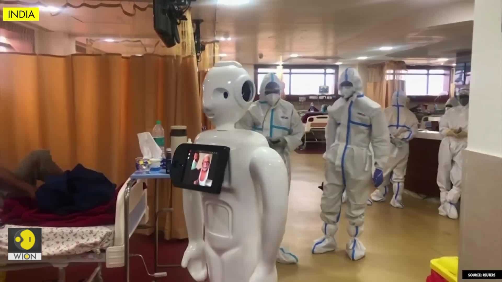 Mitra the robot helps COVID patients in India speak to loved ones ...