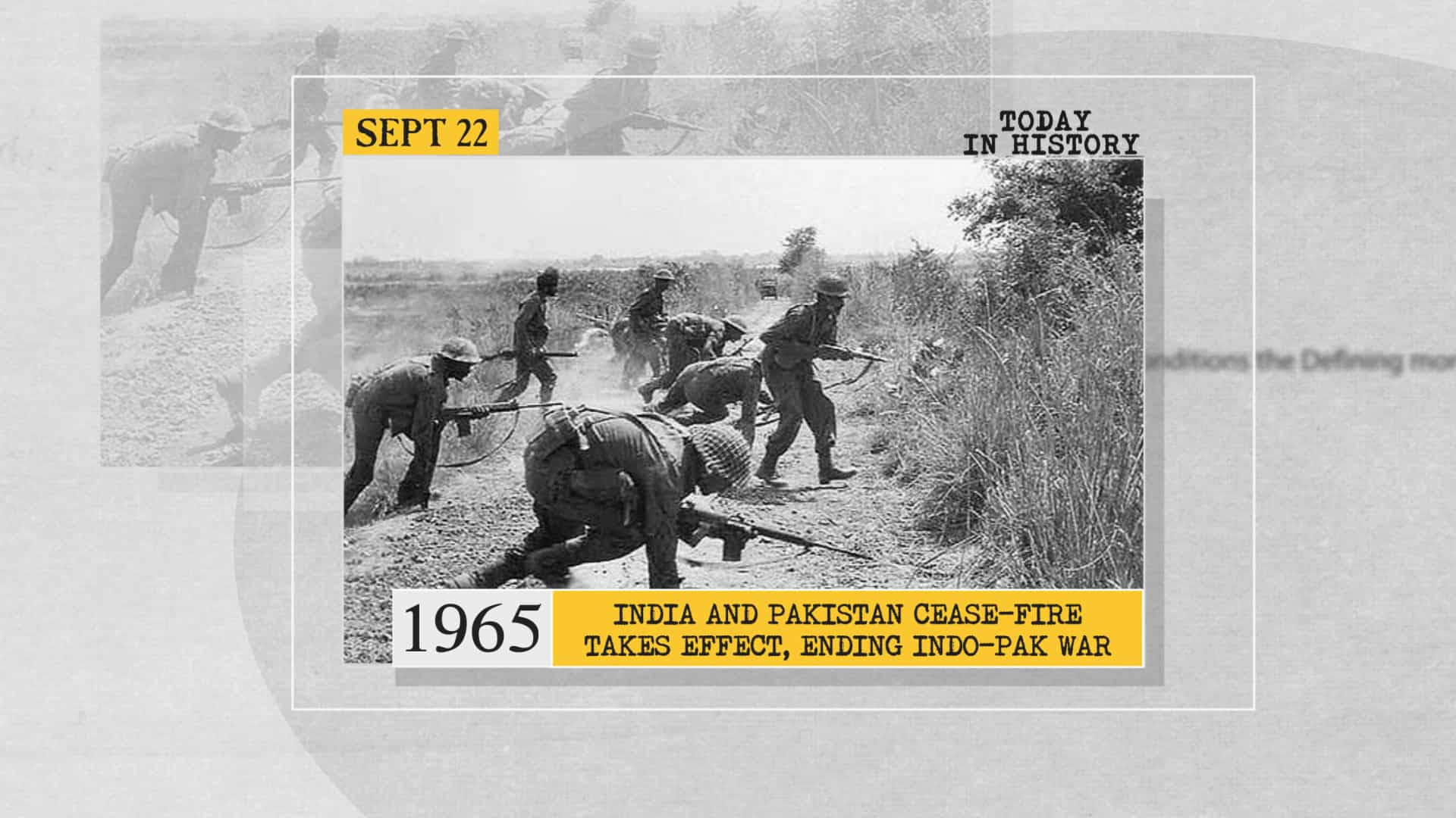 September 22 in history: End of Indo-Pak war, Iraq's invasion of Iran ...