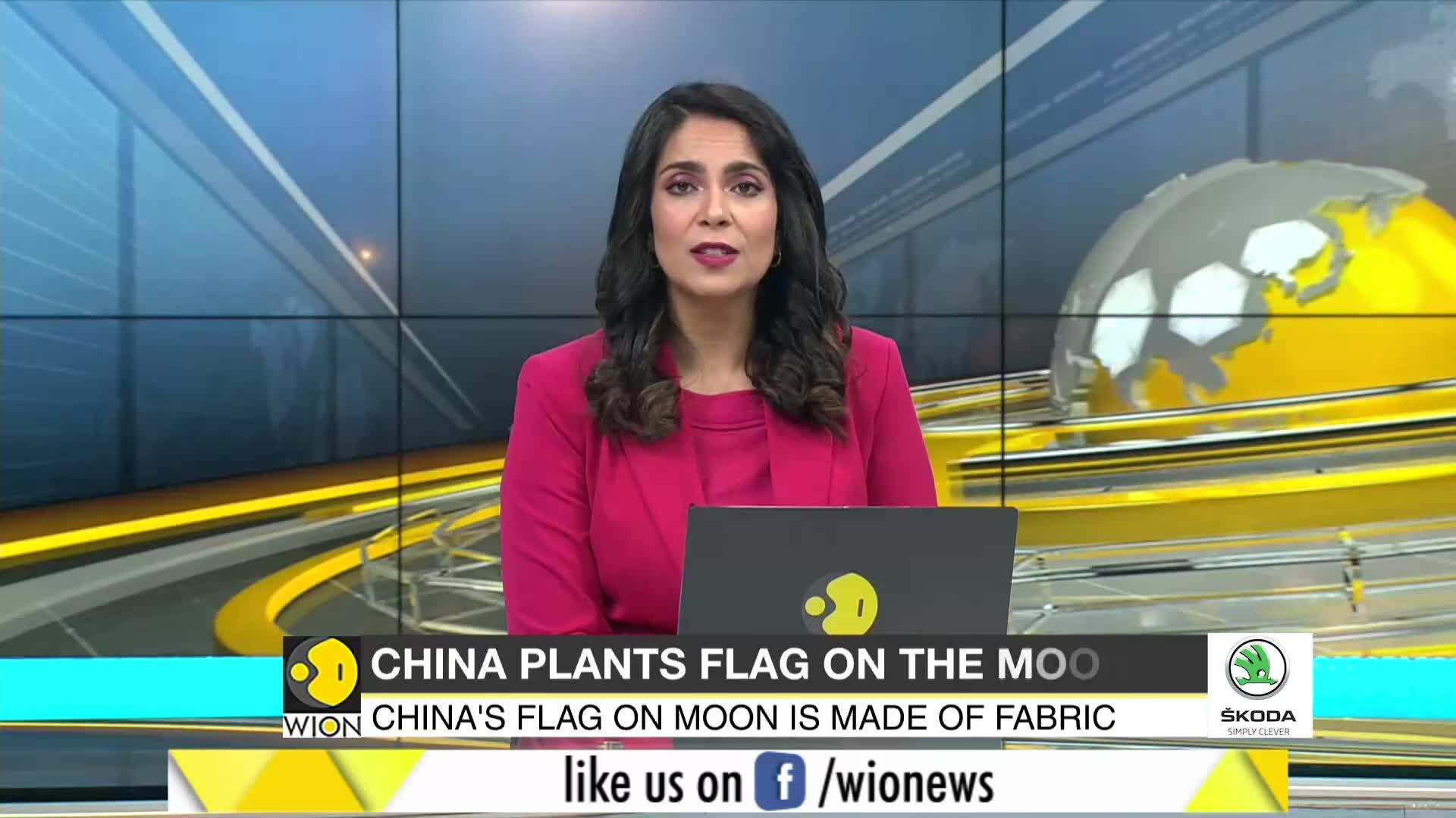 China plants Flag on Moon 51 years after US , Chinese space agency ...
