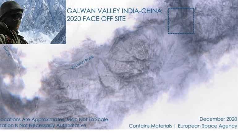 India-China standoff: Satellite image of winter at Galwan Valley ...