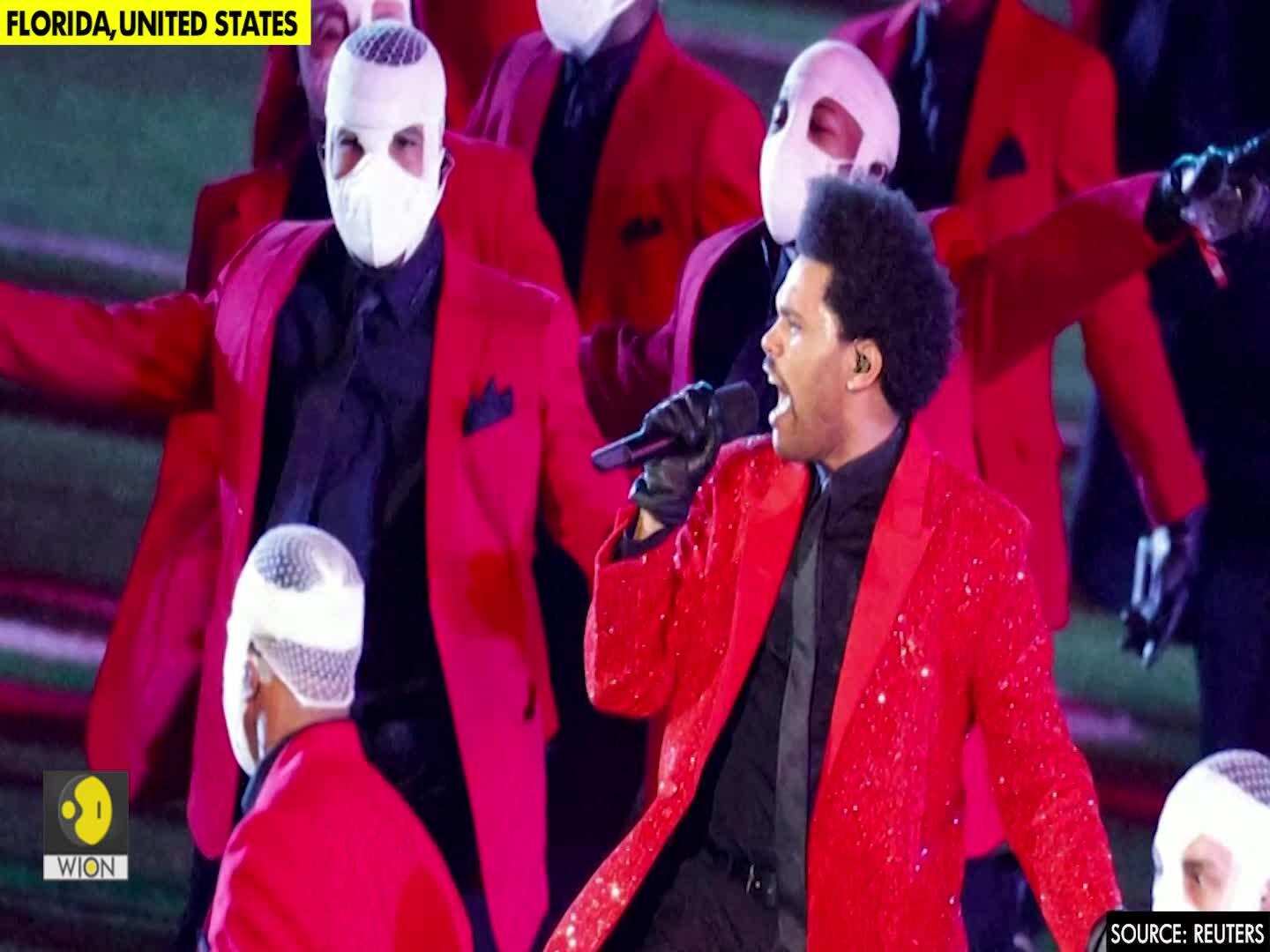 The Weeknd brings bright lights, bandaged dancers to Super Bowl ...