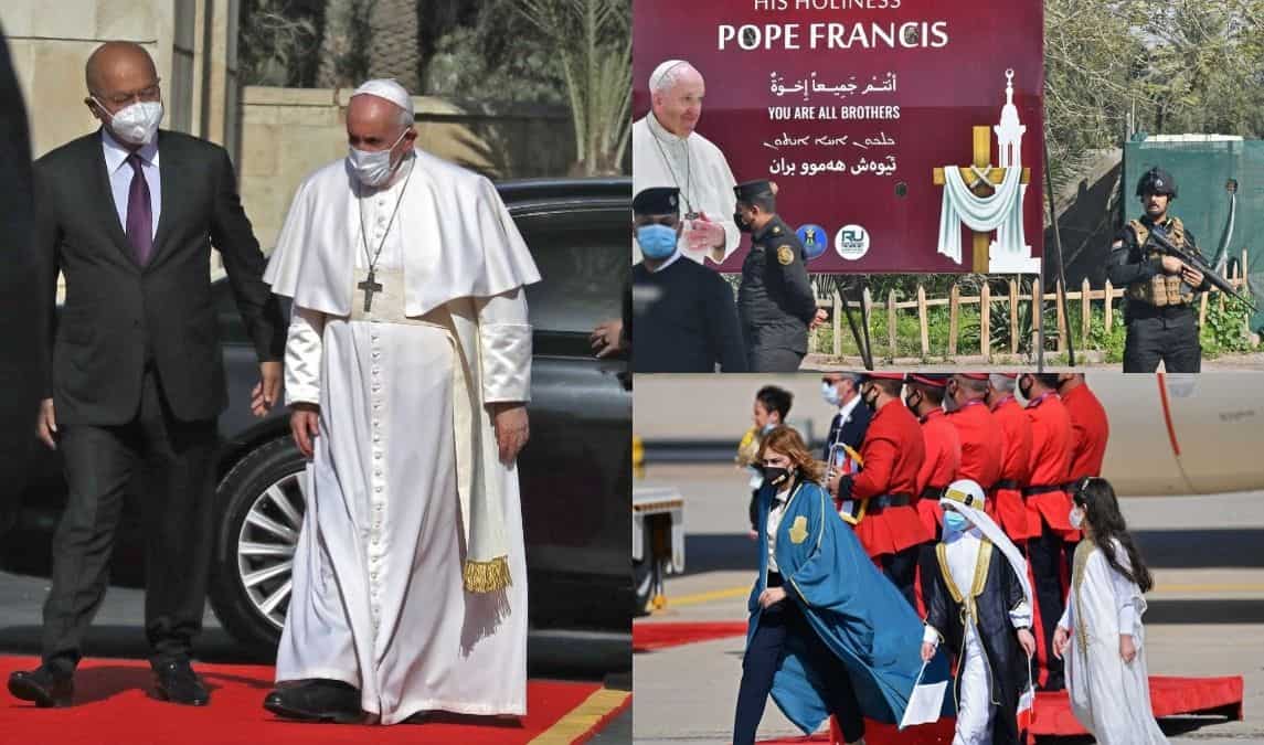 Pope Francis lands in Iraq on first-ever papal visit - World News
