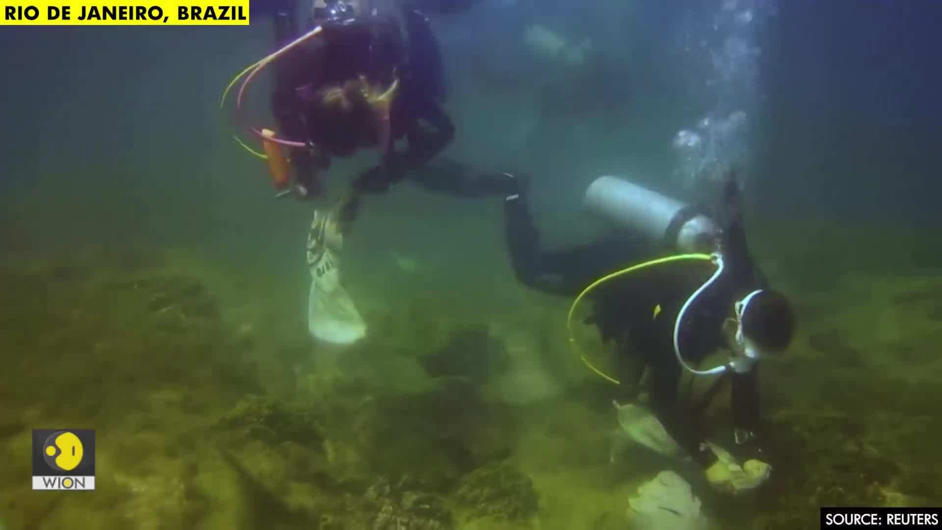 Drone and underwater video show how Rio's sea life is under threat as ...