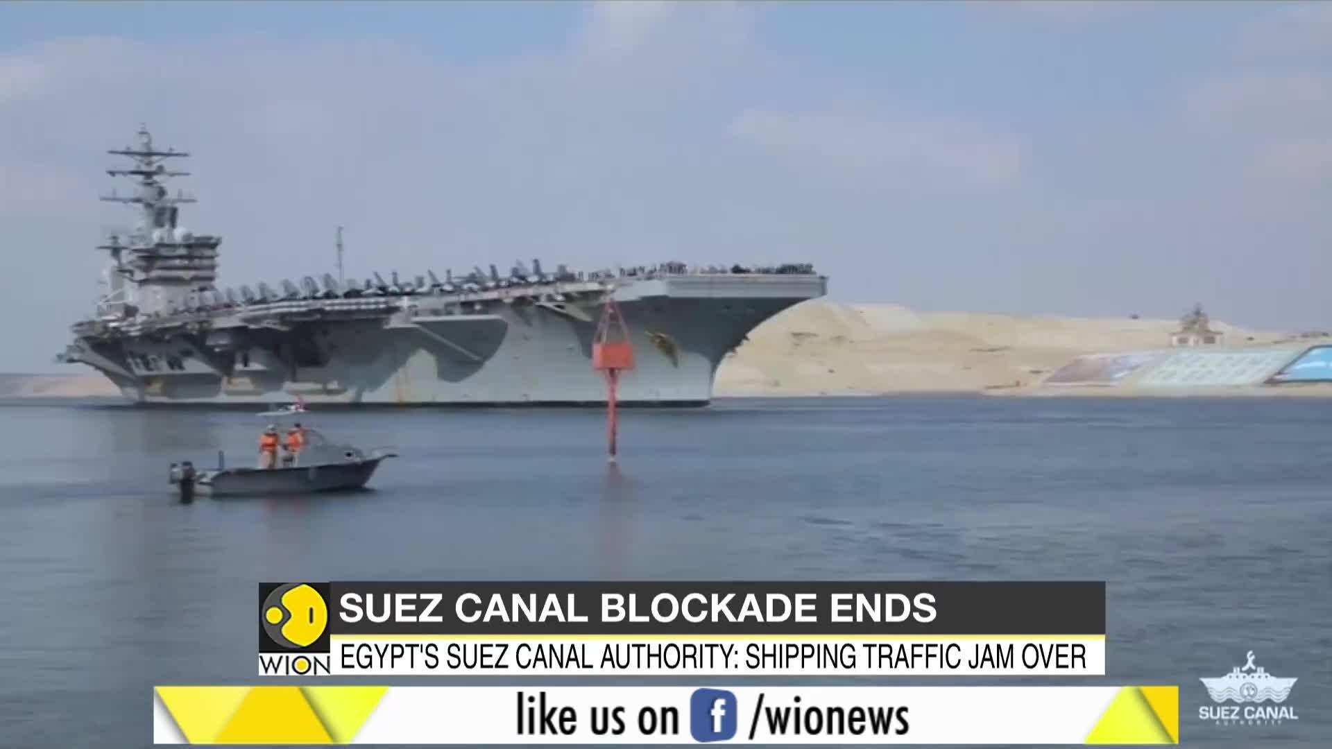 Suez Canal: US warship passes through Suez canal - World News