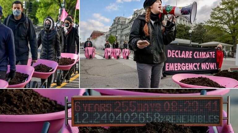 Load of s**t! Activists dump crap outside White House to protest ...