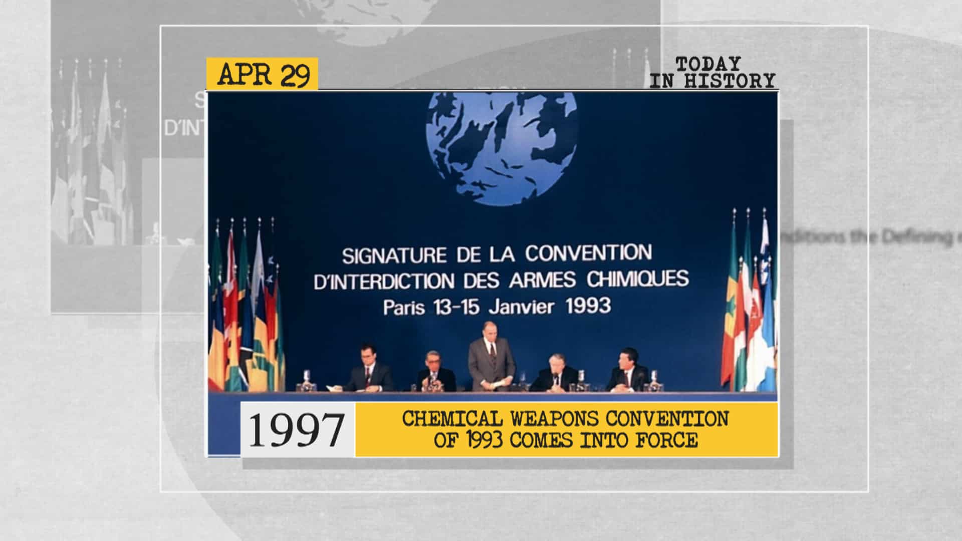 April 29 in history: Chemical Weapons Convention of 1993 comes into ...