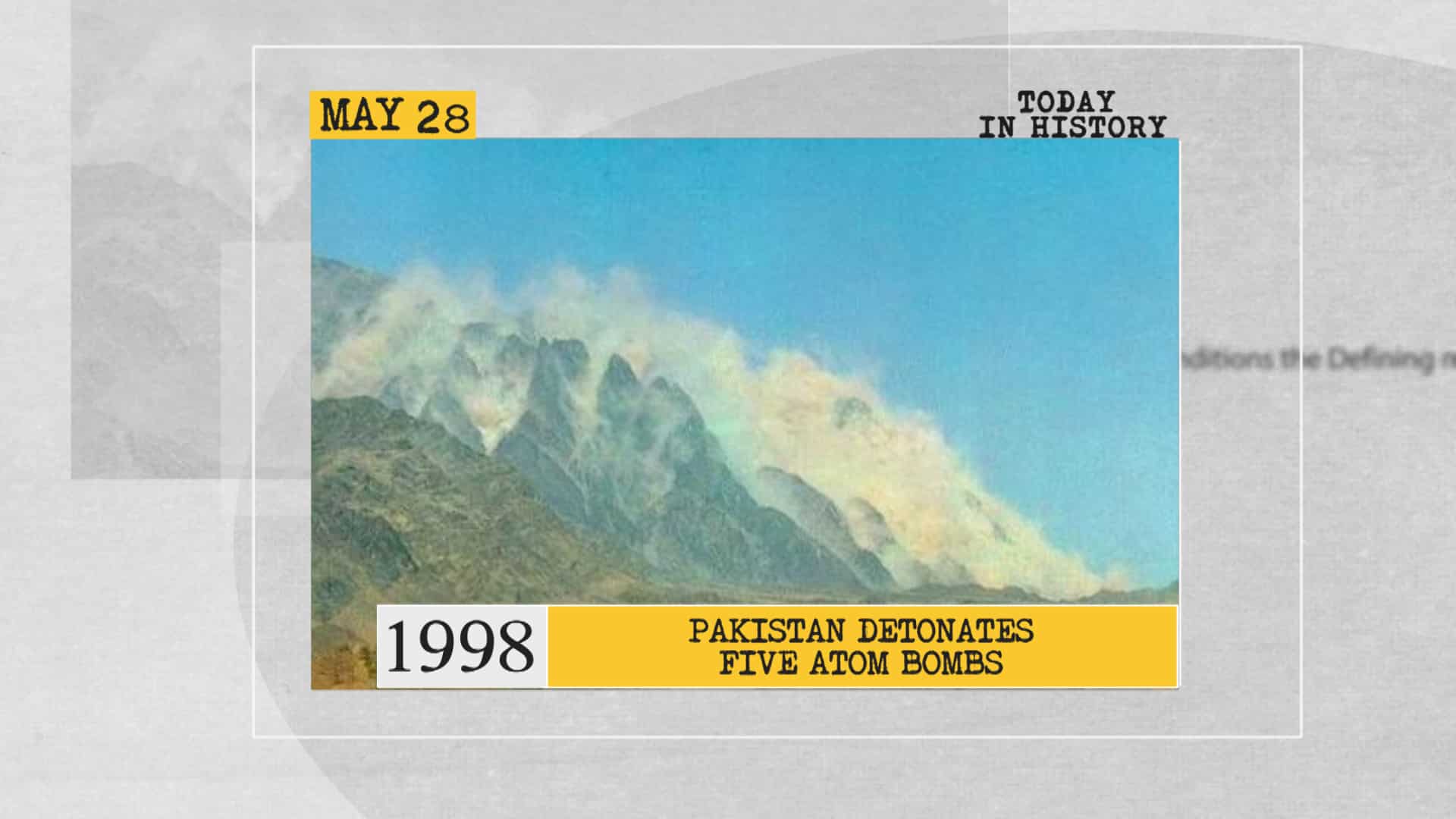 May 28 in history: Atom bombs in Pakistan, Nepal becomes a republic ...