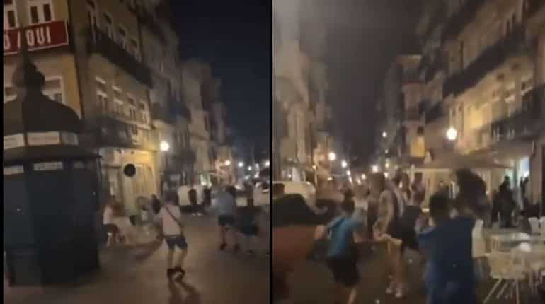 Watch: Man City and Chelsea fans clash on streets of Porto ahead of UCL ...