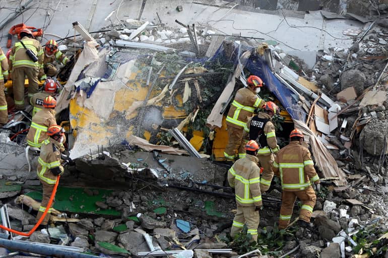 South Korea building collapses suddenly, killing nine - World News