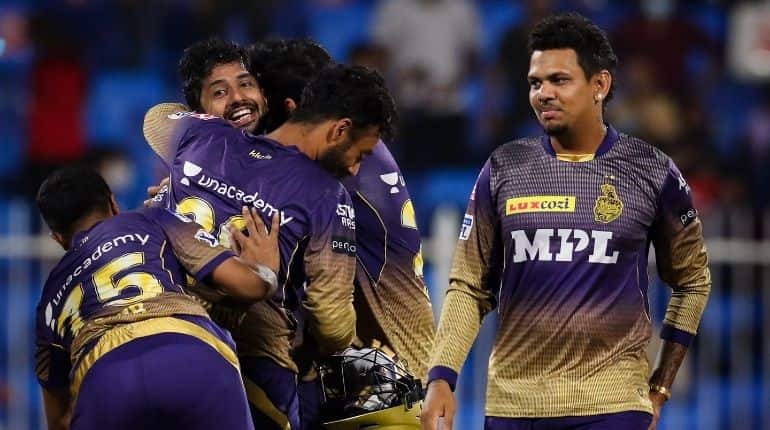 IPL 2021: Kolkata Knight Riders players erupt in joy after a ...
