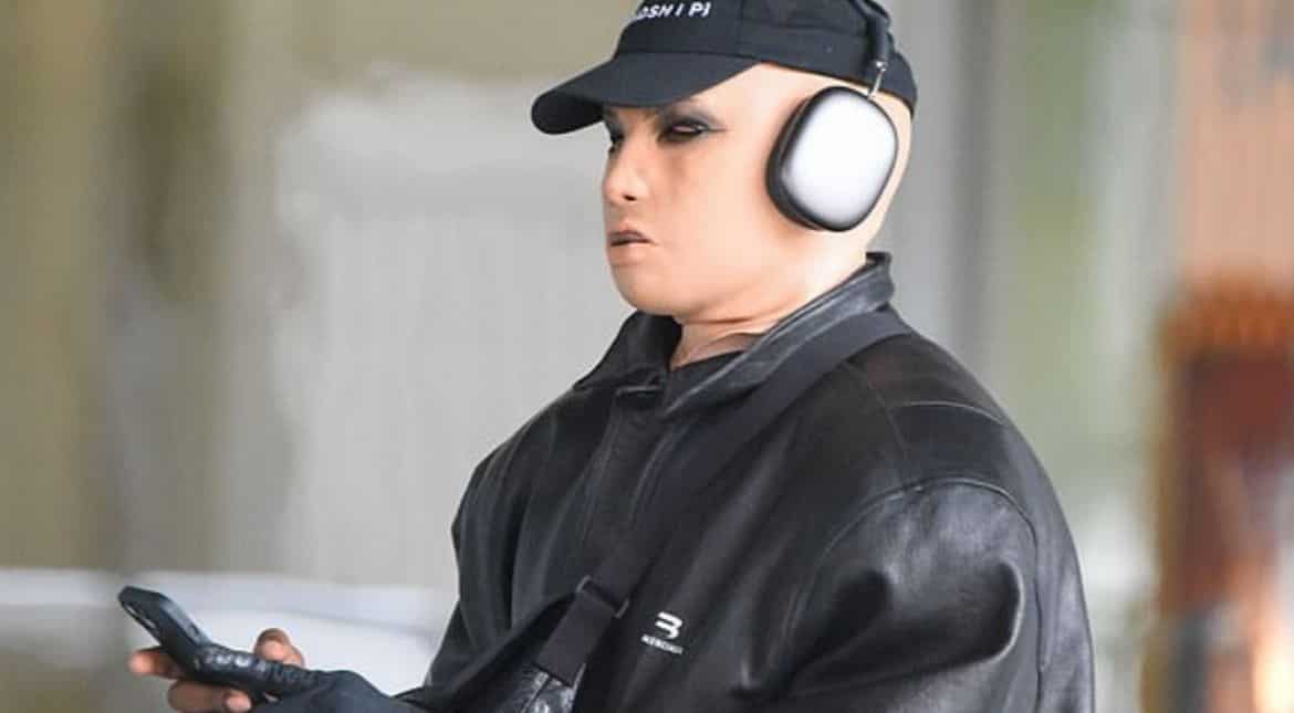 Halloween comes early for Kanye West as he steps out in creepy mask in ...