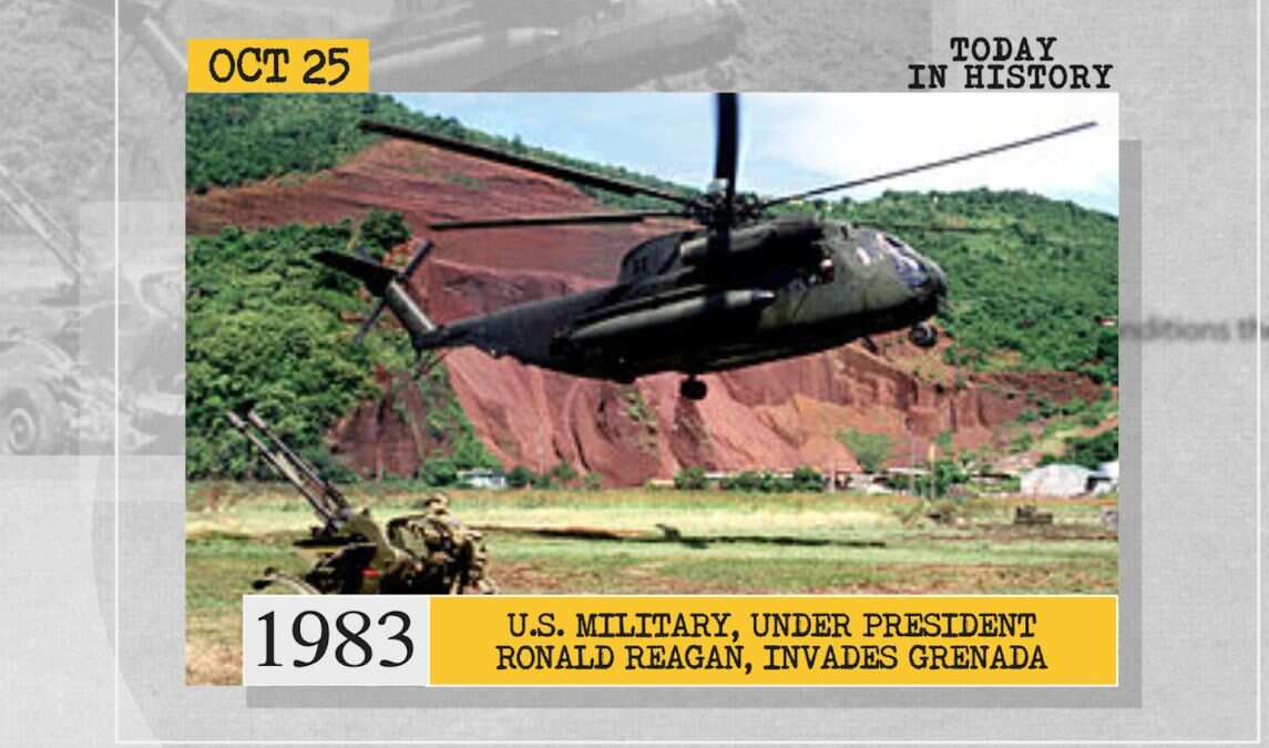 October 25 in history: US military, under President Ronald Reagan ...