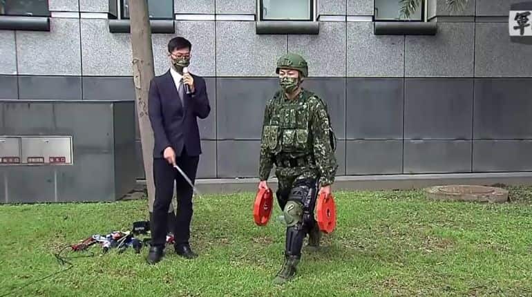 Amid tensions with China, Taiwan military unveils exoskeleton suit for ...