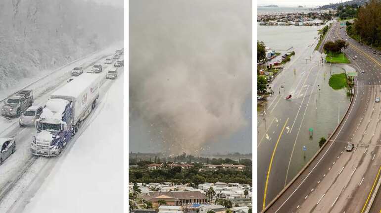 In pics: Flood, snowstorm and tornado, US in grip of extreme weather ...