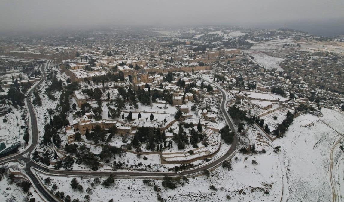 Breathtaking scenes after rare snowfall in Israel, Jordan and other ...