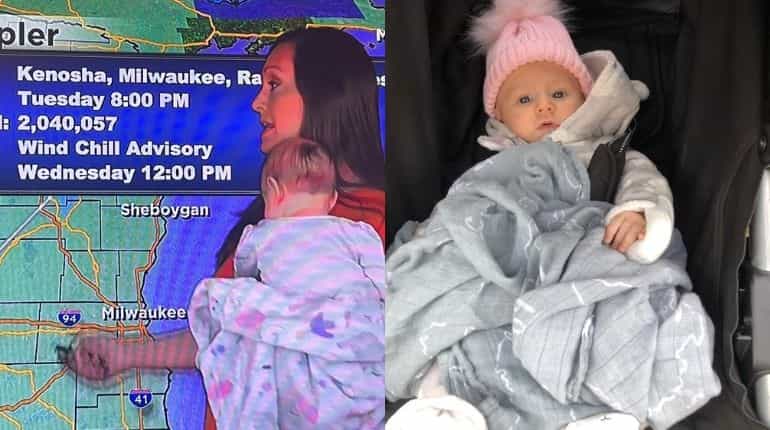 Balancing work and mommy duties: TV weather forecaster goes viral after ...