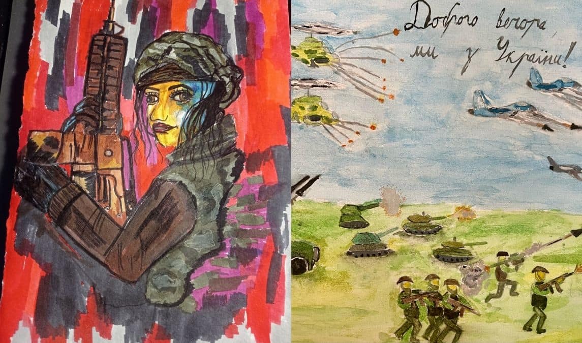 Children of war: Ukrainian kids use crayons and drawings to channel ...