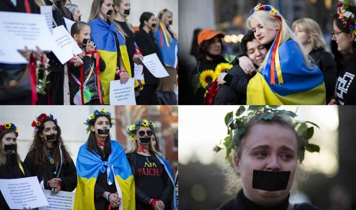 In pics: Thousands of protesters gather to call for help of Ukraine in ...