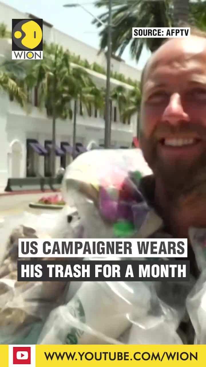 Why this man in Los Angeles is wearing a garbage suit? - Edge News