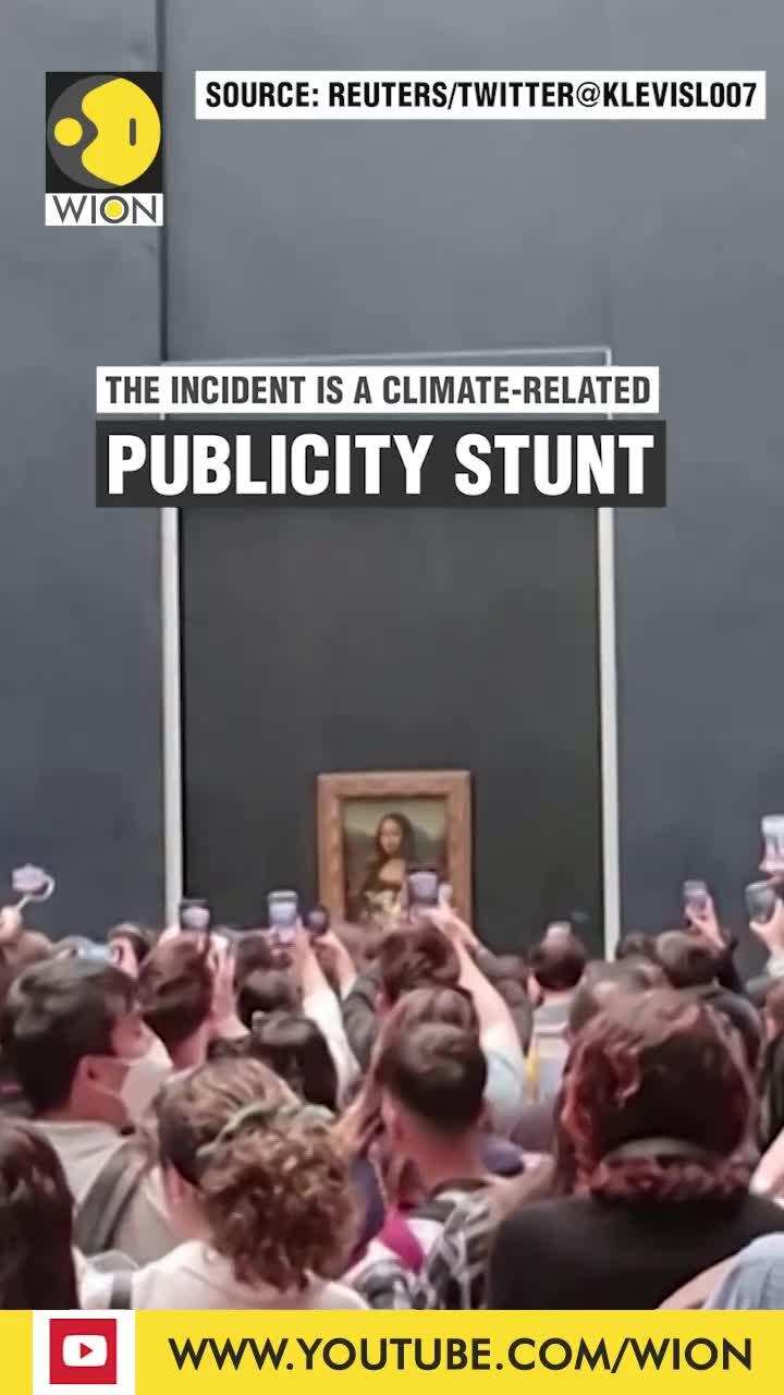 Watch: The famous Mona Lisa painting smeared in cream in climate ...